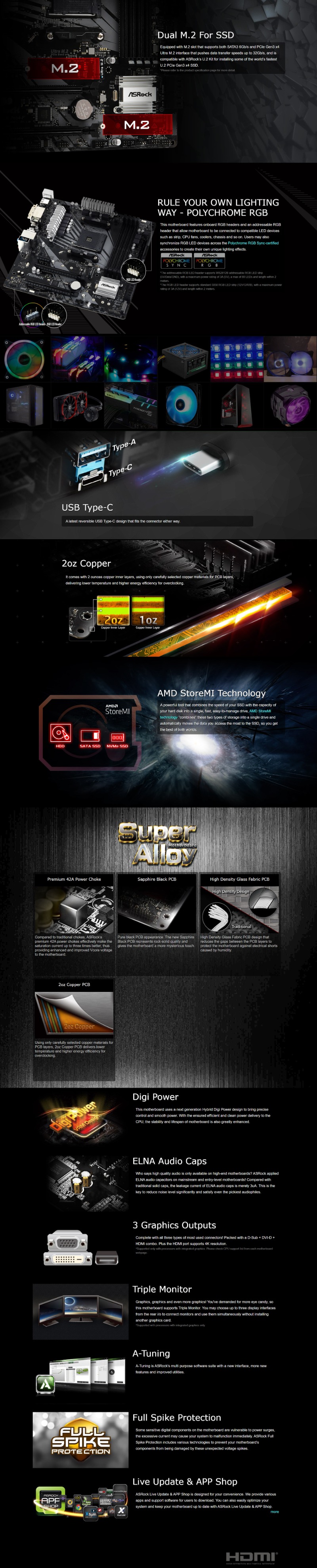 ASROCK motherboard, CPU:AMD AM4 Socket;Chipset:AMD Promontory B450 ...