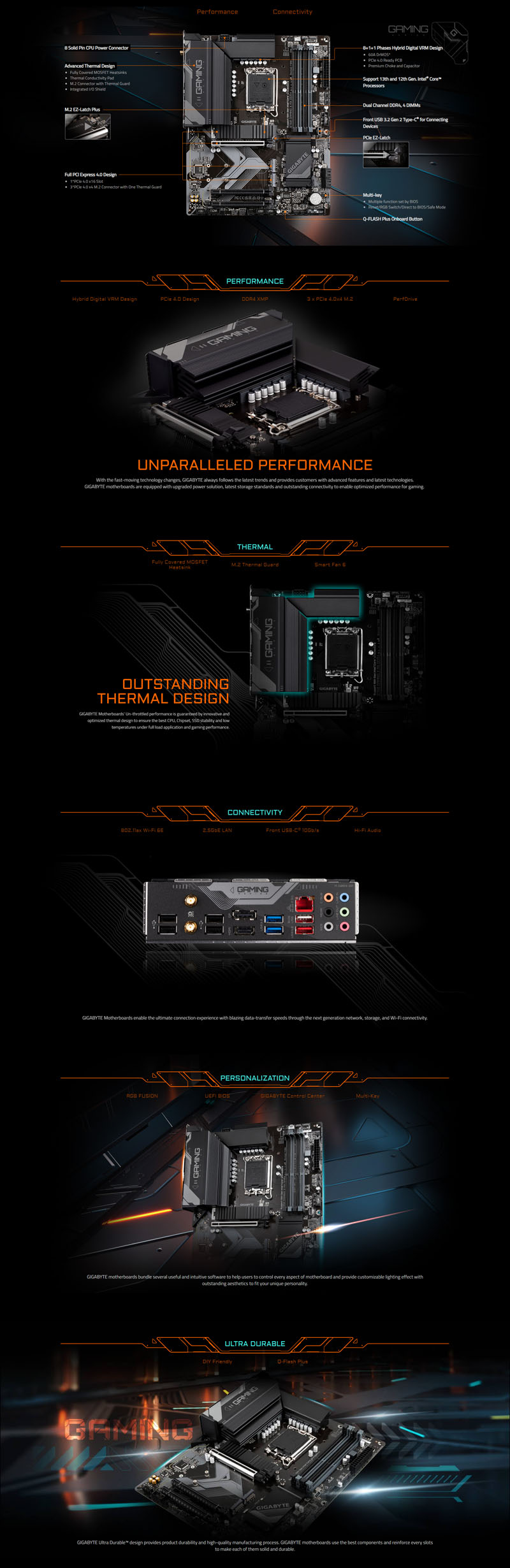 GIGABYTE B760M AORUS ELITE AX MB, 1700, x2 DDR4, 4x SATA, 2xM.2, USB3.2 ...