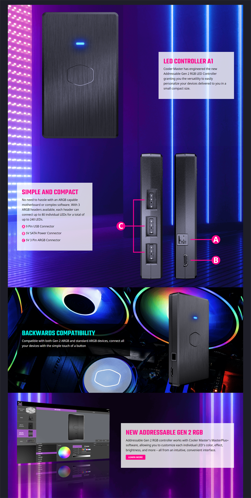 Cooler Master ARGB LED CONTROLLER GEN2 MFY-ACBN-NNUNN-R2