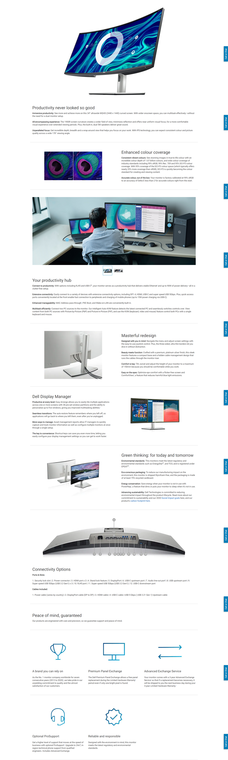 DELL U-SERIES 34" (21:9) IPS CURVE LED, 3440x1440, 8MS, 2xHDMI, DP, USB ...